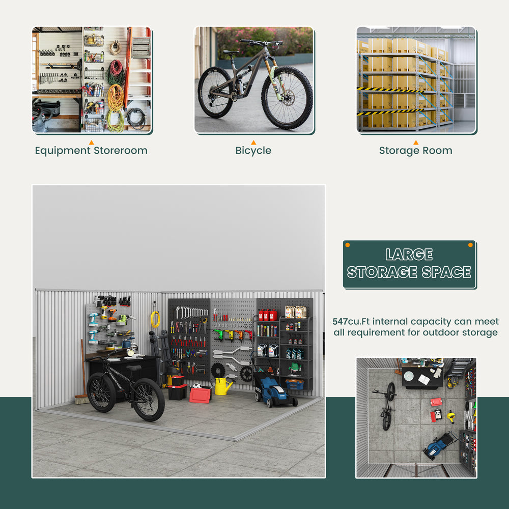 UDPATIO Outdoor Storage Shed 10x10 FT, Outside Sheds & Outdoor Storage